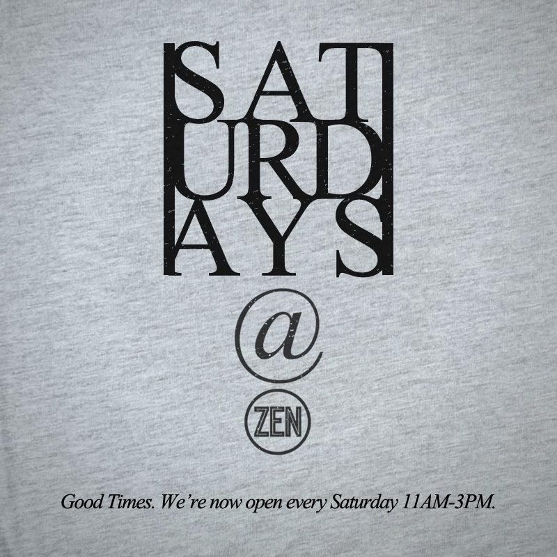 We're Open Saturdays! - Zen Garage