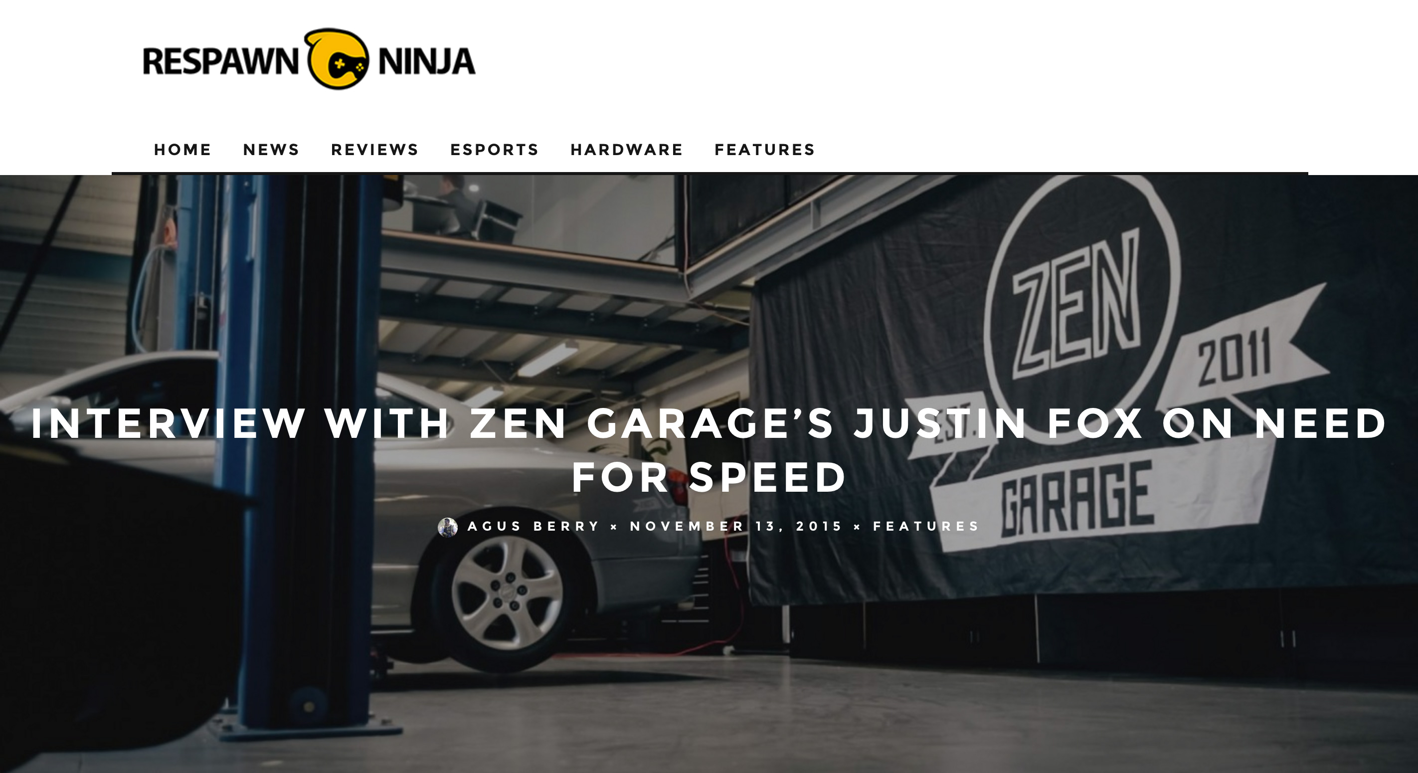 Interview on Respawn Ninja - Zen Garage